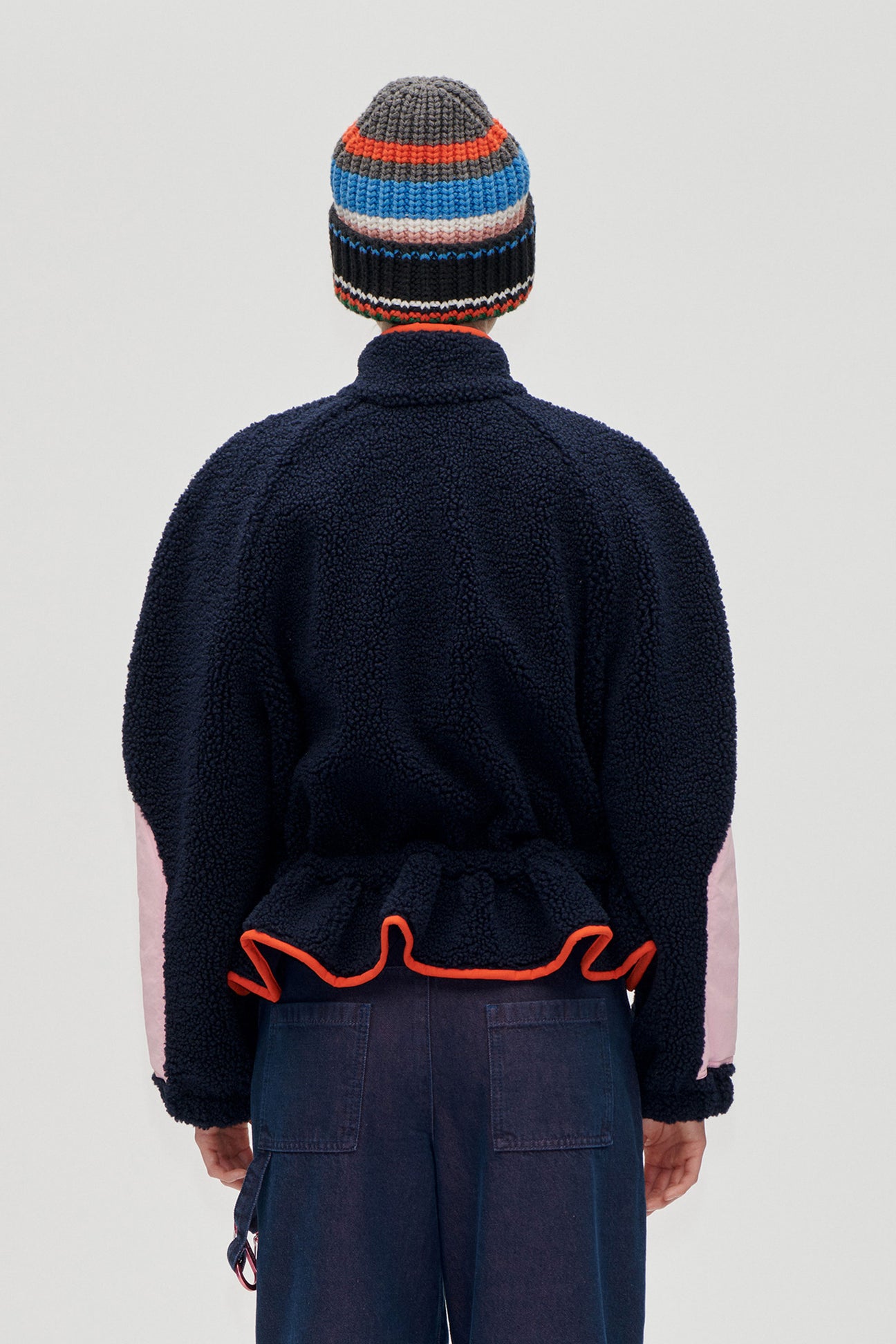 Dropped Shoulder Gathered Jacket - Black Iris - Stine Goya UK