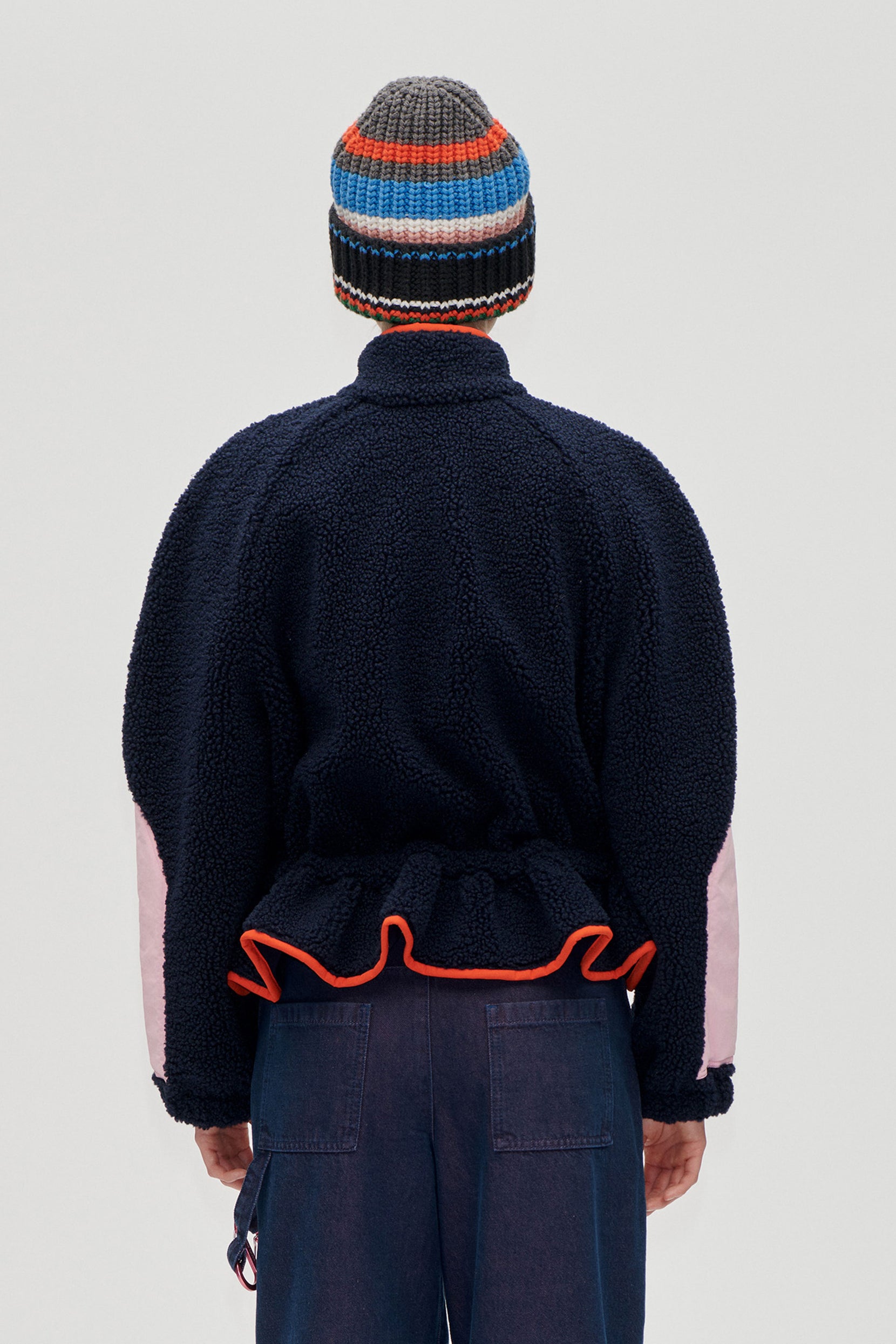 Dropped Shoulder Gathered Jacket - Black Iris - Stine Goya UK