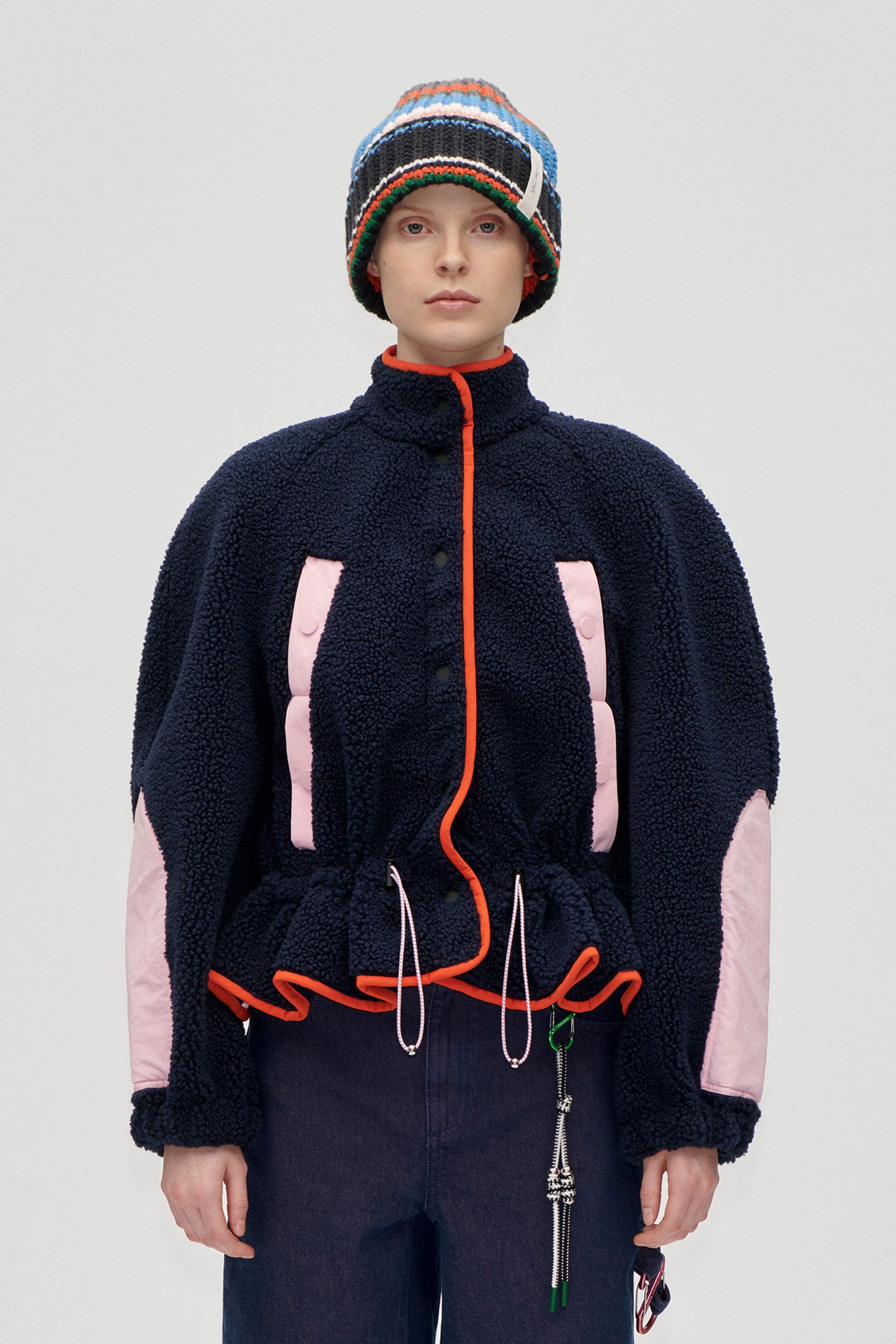 Dropped Shoulder Gathered Jacket - Black Iris - Stine Goya UK