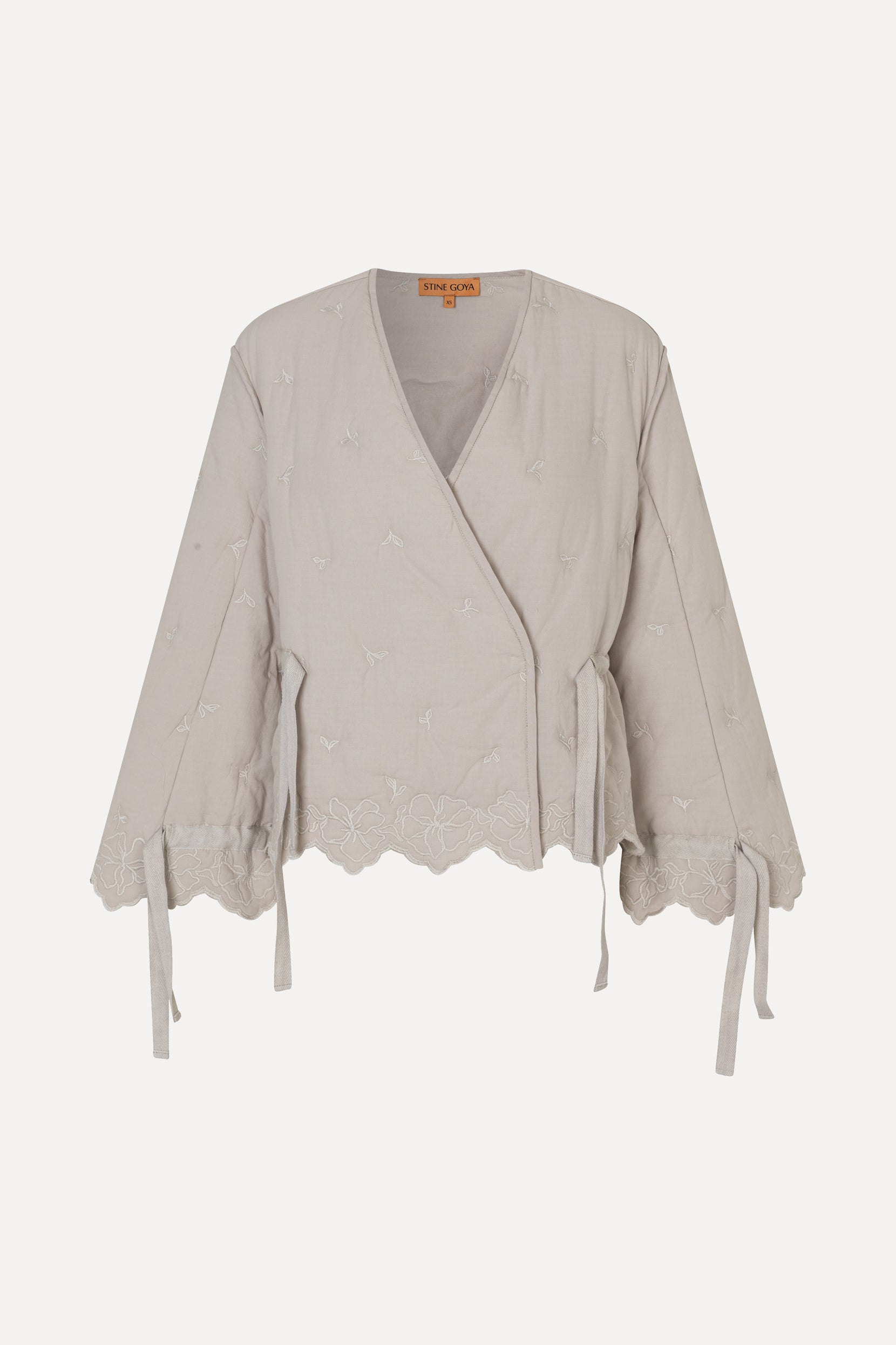 Gathered Tie Jacket - Wild Quilted Flowers - Stine Goya UK