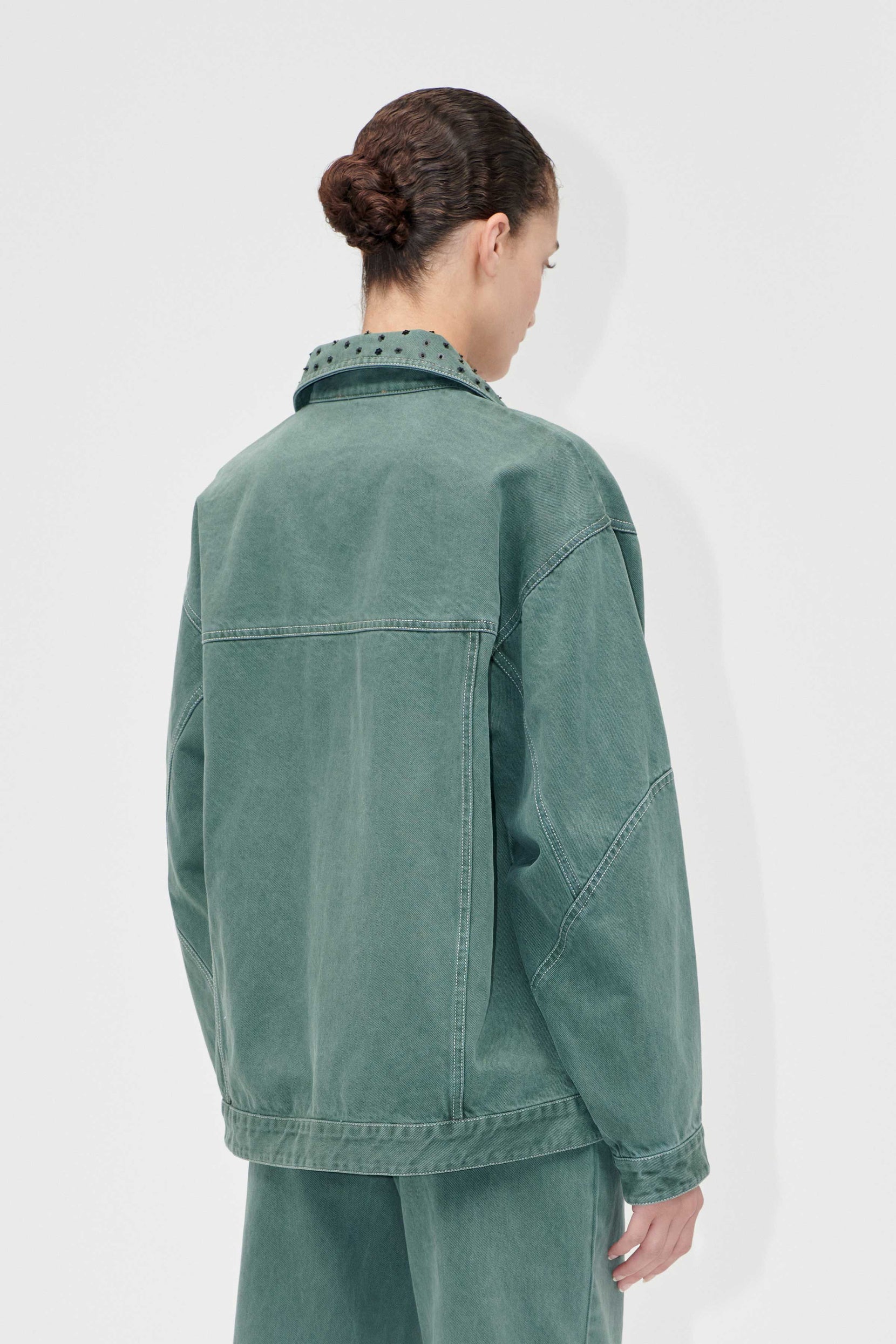 Oversized Pockets Jacket - Dark Green - Stine Goya UK