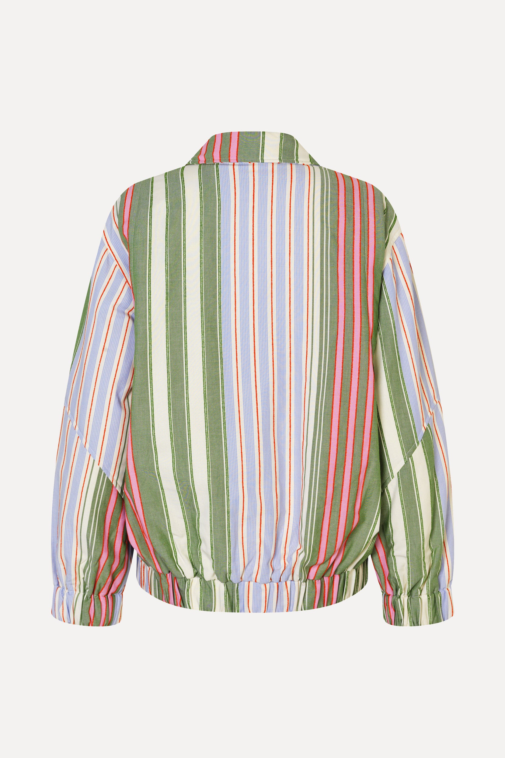 Oversized Utility Workwear Jacket - Forest Stripe - Stine Goya UK