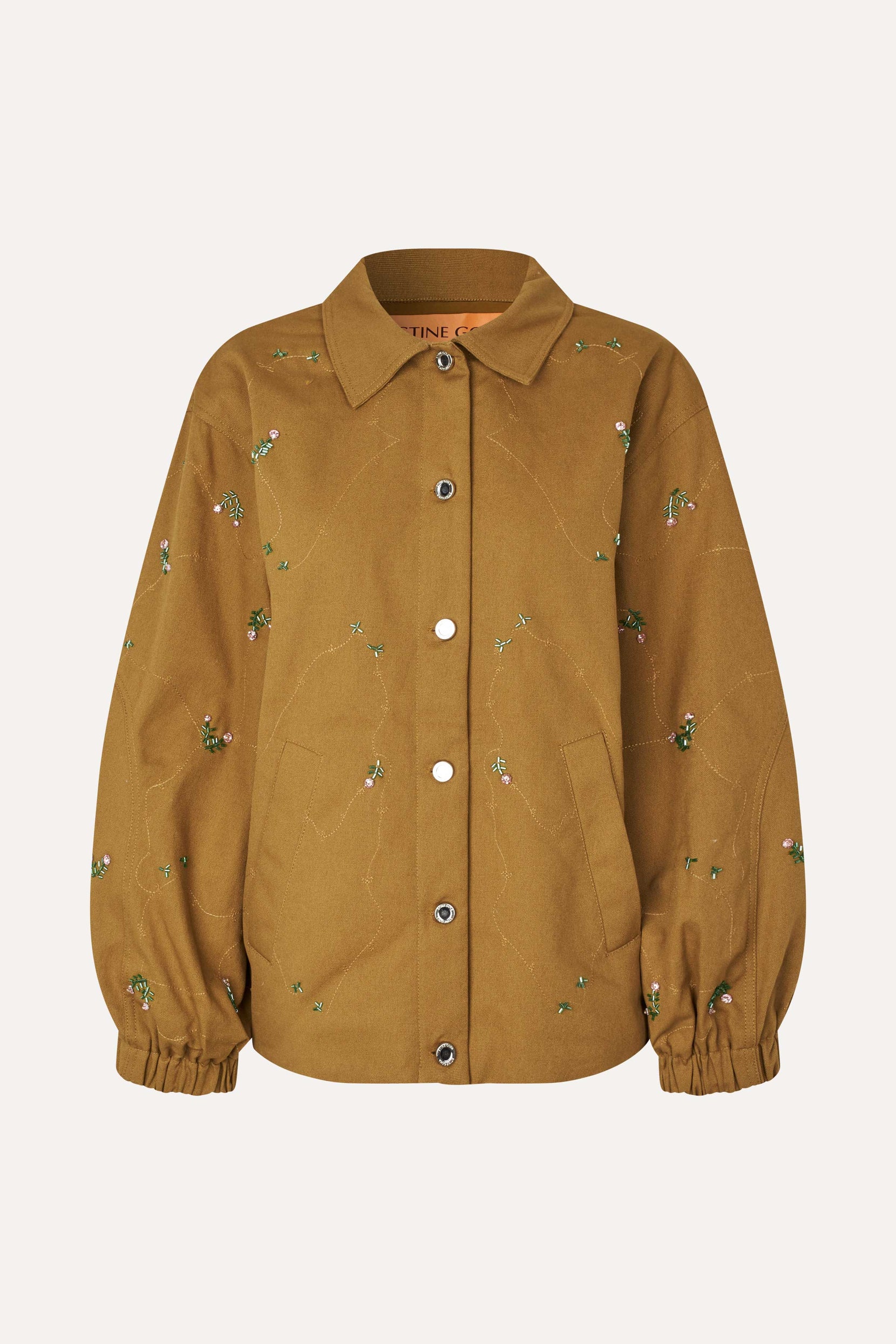 Oversized Utility Workwear Jacket - Wild Flower Beads - Stine Goya UK