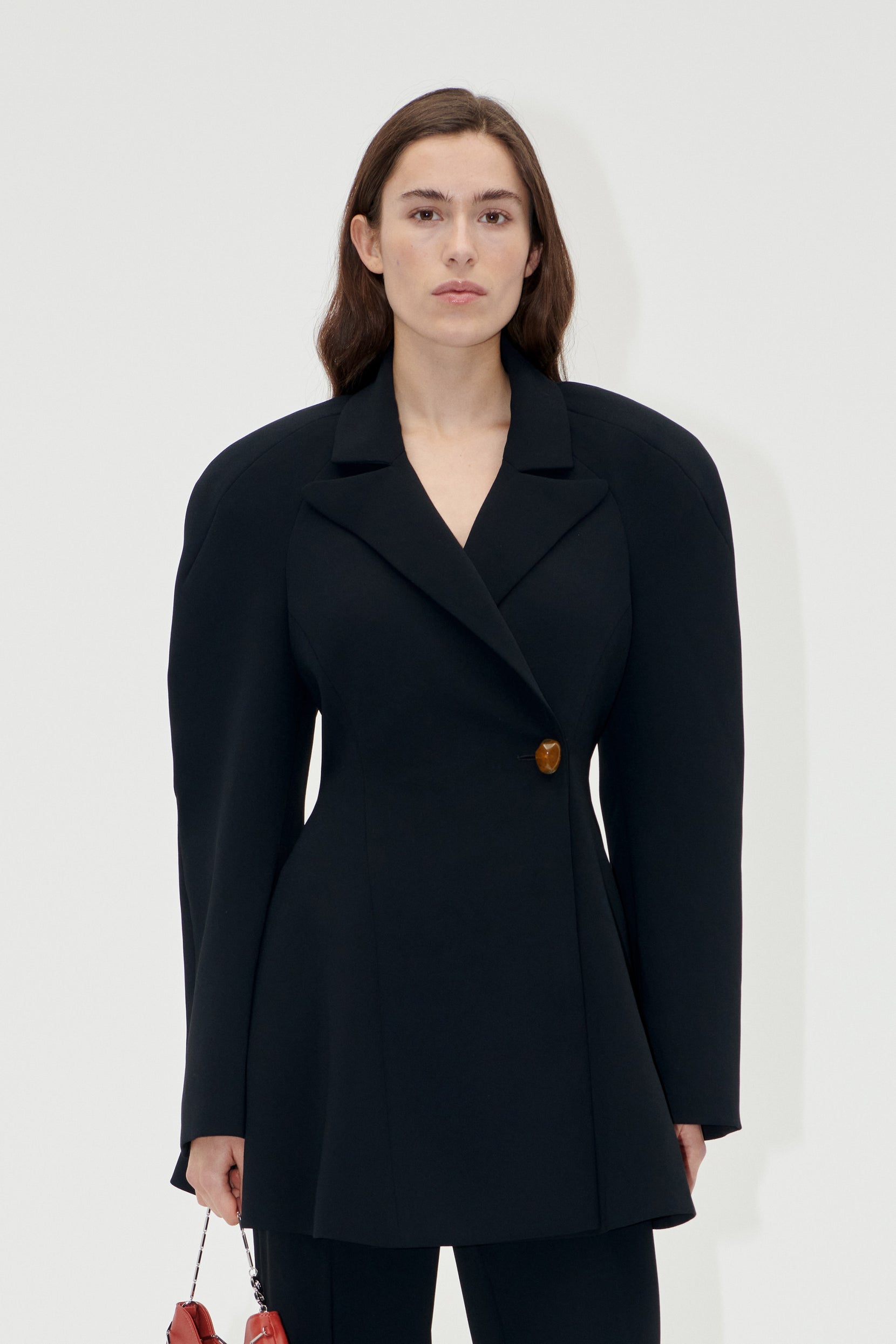 Voluminous Mini Coat Dress - Black - Stine Goya UK